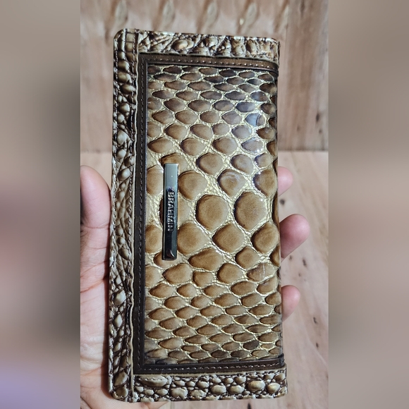 Brahmin | Bags | Brahmin Brown Ady Crocodile Embossed Wallet | Poshmark